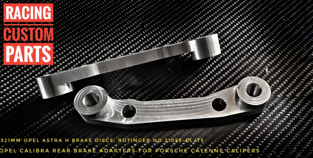 Opel Calibra rear brake adapters - Racing Custom Parts